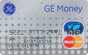 Bank Card: GE Money (GE Capital Bank, ArgentinaCol:AR-MC-0016