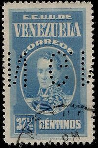 Stamp: Simón Bolívar (Venezuela(Official Stamps) Mi:VE D180,Sn:VE OA64