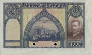 Banknote: 1,000 Escudos (Portugal(1927-1930 Chapa 4 Issue) Wor:P-142p
