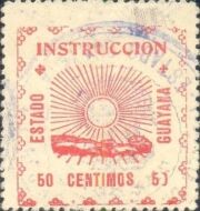 Stamp: Instrucción, Big Sun (Venezuela) (_GUAYANA : Instruccion (1903 ...