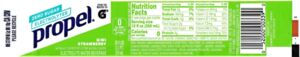 Drink Label: Propel Kiwi Strawberry (Gatorade Co., United States of ...