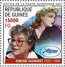 Stamp: Simone Signoret (1921-1985) (Guinea(Simone Signoret (2021)) Yt ...