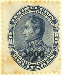 Stamp: Simón Bolívar (overprinted) (Venezuela(Instruccion - Overprinted 1900) Mi:VE ST79,Sn:VE ...