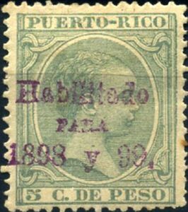 Stamp: Overprints (Puerto Rico(Overprints) Mi:PR 162a,Edi:ES-PR 160hcc