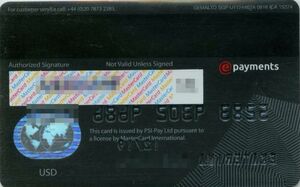 Bank Card: MasterCard (ePayments, United Kingdom of Great Britain ...