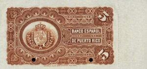 Banknote: 5 Pesos (Puerto Rico(1894-1897 Series D) Wor:P-26s
