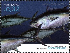 Selo: Atlantic Bluefin Tuna (Thunnus thynnus) (Portugal(Ano ...