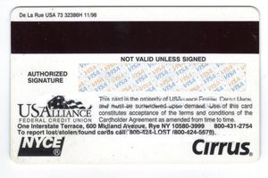 Bank Card: Flag United States (USAlliance Federal Credit Union, United ...