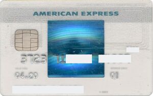 Bank Card: American Express Transparent BLUE - US 372371 (American ...