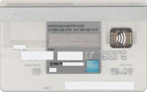 Bank Card: American Express Transparent BLUE - US 372371 (American ...