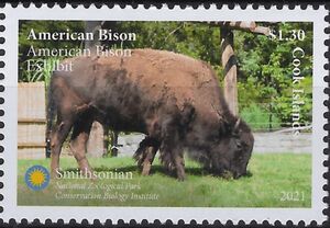 Stamp: American Bison (Bos bison) (Cook Islands(American Bison (Bison ...