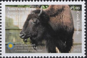 Stamp: American Bison (Bos bison) (Cook Islands(American Bison (Bison ...
