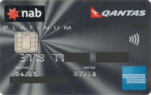 Bank Card: Qantas nab Platinum (National Australia Bank, Australia) Col ...