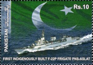 Stamp: First Indigenously Built F-22P Frigate PNS-ASLAT (PakistanMi:PK 1455,Sn:PK 1200,Yt:PK ...