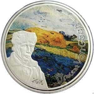 Coin: 1,000 CFA Francs (Haystacks under a Rainy Sky, 1890) (Gabon(2015 ...