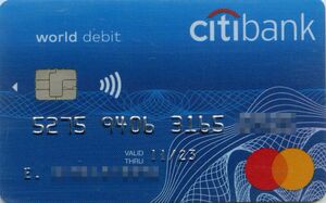 Tarjeta de Banco: Citibank World Debit (Citibank, RusiaCol:RU-MC-1216.05
