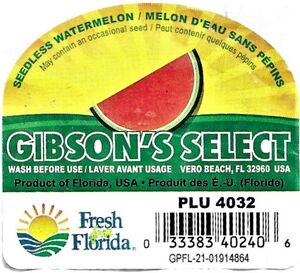 Fruit Sticker: Gibson's Select #4032 (United States of AmericaCol:US-FR ...