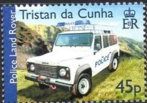 Stamp: Police Land rover (Tristan da Cunha(Local Vehicles) Mi:TA 925,Sn ...