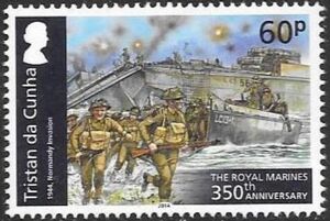 Stamp: Normandy Invasion, 1944 (Tristan da Cunha(350th Anniversary of ...