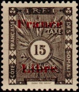 Stamp: Figure overprinted (French Somaliland (Somali Coast)(Postage Due ...
