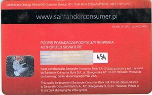 Bank Card: Santander (Santander Consumer Bank S.A., PolandCol:PL-VI-0080.04