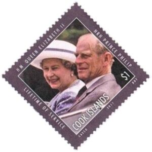 Stamp: Queen Elizabeth II & Prince Philip (Cook Islands(Celebrities) Mi ...