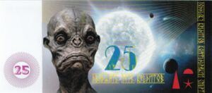 Banknote: 25 Credits (Fantasy Issues(Alien) Col:EAR-5