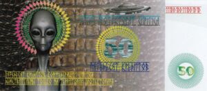 Banknote: 50 Credits (Fantasy Issues(Alien) Col:EAR-6