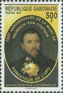 Stamp: Heinrich von Stephan (1831-1897) Death Centenary (GabonMi:GA ...