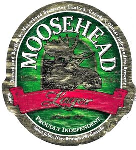 Drink Label: Moosehead Lager (Moosehead Breweries Ltd, CanadaCol:CA ...