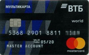 Bankkarte: VTB - Multicard (Vneshtorgbank, RusslandCol:RU-MC-1405.01