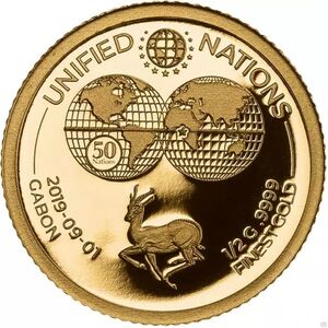 Moneda: 1,000 CFA Francs (Unified Nations) (Gabón(1960~Today ...