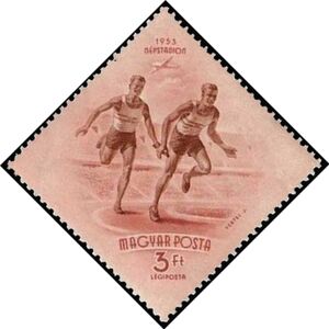 Stamp: Relay race (Hungary(Opening of People's Stadium) Mi:HU 1328,Sn ...