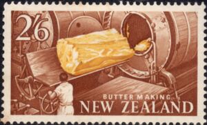 Stamp: Butter Making (New Zealand(Pictorial Definitives 1960-67) Mi:NZ ...