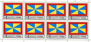 Stamp: Flag of the Duchy of Parma (Cinderellas(Italy : Duchy of Parma ...