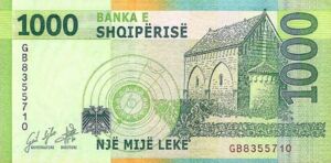 Banknote: 1,000 Leke (Albania(2017-2020 "Modified" Issue) Wor:P-78a