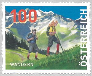 Stamp: Hiking (Austria) (Dispenser stamps) Mi:AT DM46,Yt:AT 3455