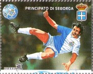 Stamp: 1st Football Trophy of the Principality of Seborga (Italy ...