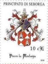 Stamp: Coat of Arms of Pierre de Montaigu (Italy: Cinderella Stamps ...