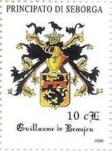 Stamp: Coat of Arms of Guillaume de Beaujeu (Italy: Cinderella Stamps ...