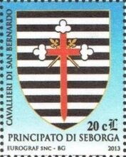 Stamp: Coat of arms - Cavalieri di San Bernardo (Italy: Cinderella ...