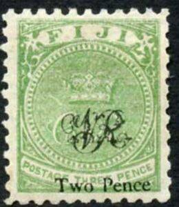 Stamp: Overprinted or Surcharged (Fiji(Crown over CR Overprinted V.R ...