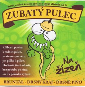 Drink Label: Zubatý pulec (Minipivovar Hasič Bruntál, Czech RepublicCol ...