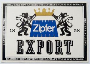 Drink Label: Zipfer Export (Brauerei Zipf, AustriaCol:AT-BEER-006932 🏷️