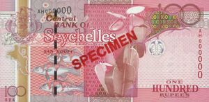 Billete de Banco: 100 Rupees/Roupi (Seychelles(2011-2013 Issue) Wor:P-44s
