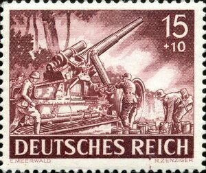 Stamp: Artillery (German Realm(Armed forces day: Heroes memorial day ...