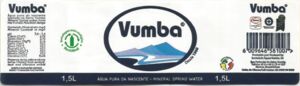 Drink Label: Vumba (Sociedade Aguas Vumba, SA, MozambiqueCol:MZ-WATER ...