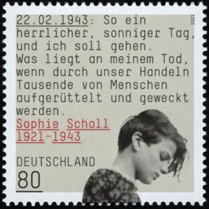 Stamp: Sophie Scholl(1921-1943), Resistance Leader, Birth Centenary ...