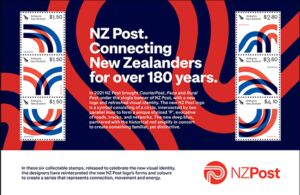 Stamp: Introduction of New Post Office Logo (New Zealand(Introduction ...