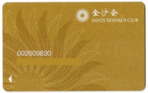Casino Card: Sands - Reward Club (Macau, MacauCol:MO-0009